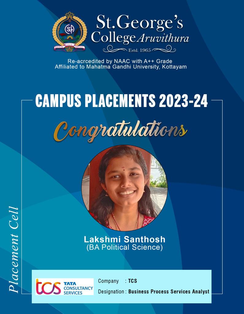 Placements 2023-24: TCS | St George's College, Aruvithura